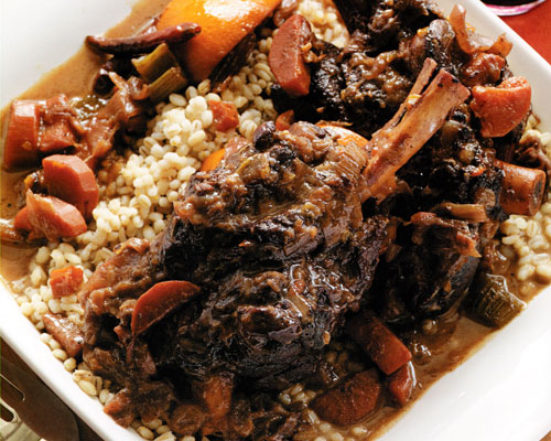 Orange-Ginger Lamb Shanks with Barley Recipe – Asian Recipes and ...