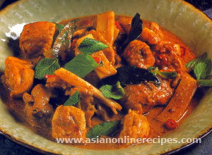 Red Chicken Curry with Bamboo Shoots Recipe