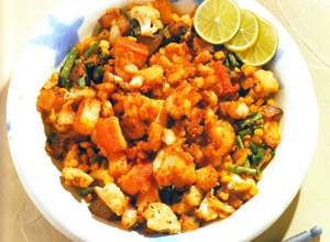 Seafood Balti with Vegetables Recipe