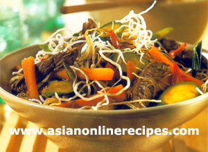 Thai Crispy Noodles with Beef Recipe